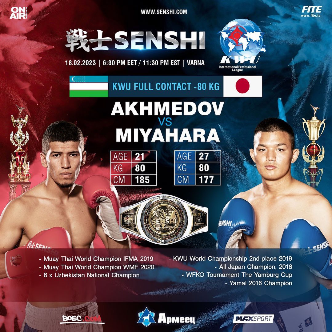 Japanese sensation Miyahara returns to SENSHI 15 against Uzbekistan’s Akhmedov – BOEC.COM